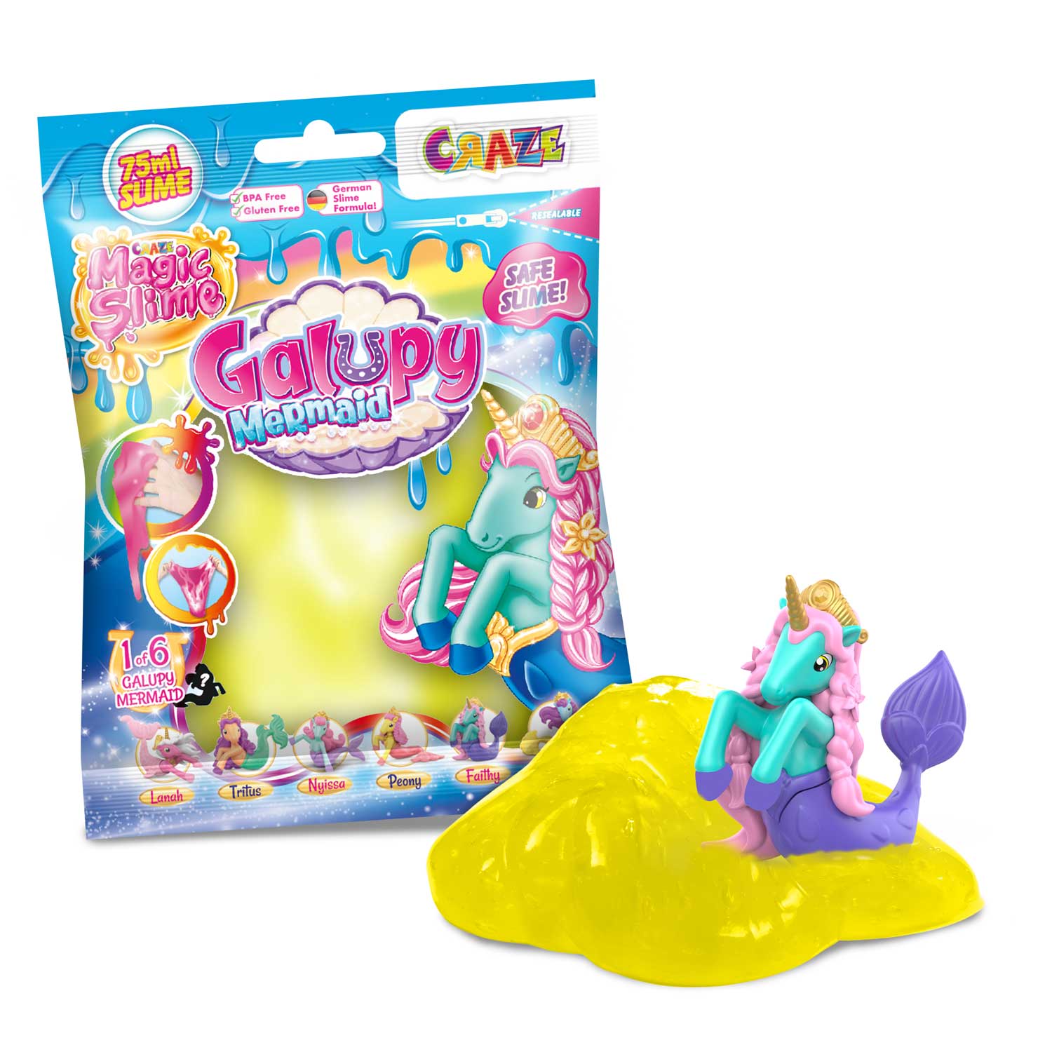 MAGIC SLIME - Bag Surprise Galupy Mermaid – CRAZE TOYS