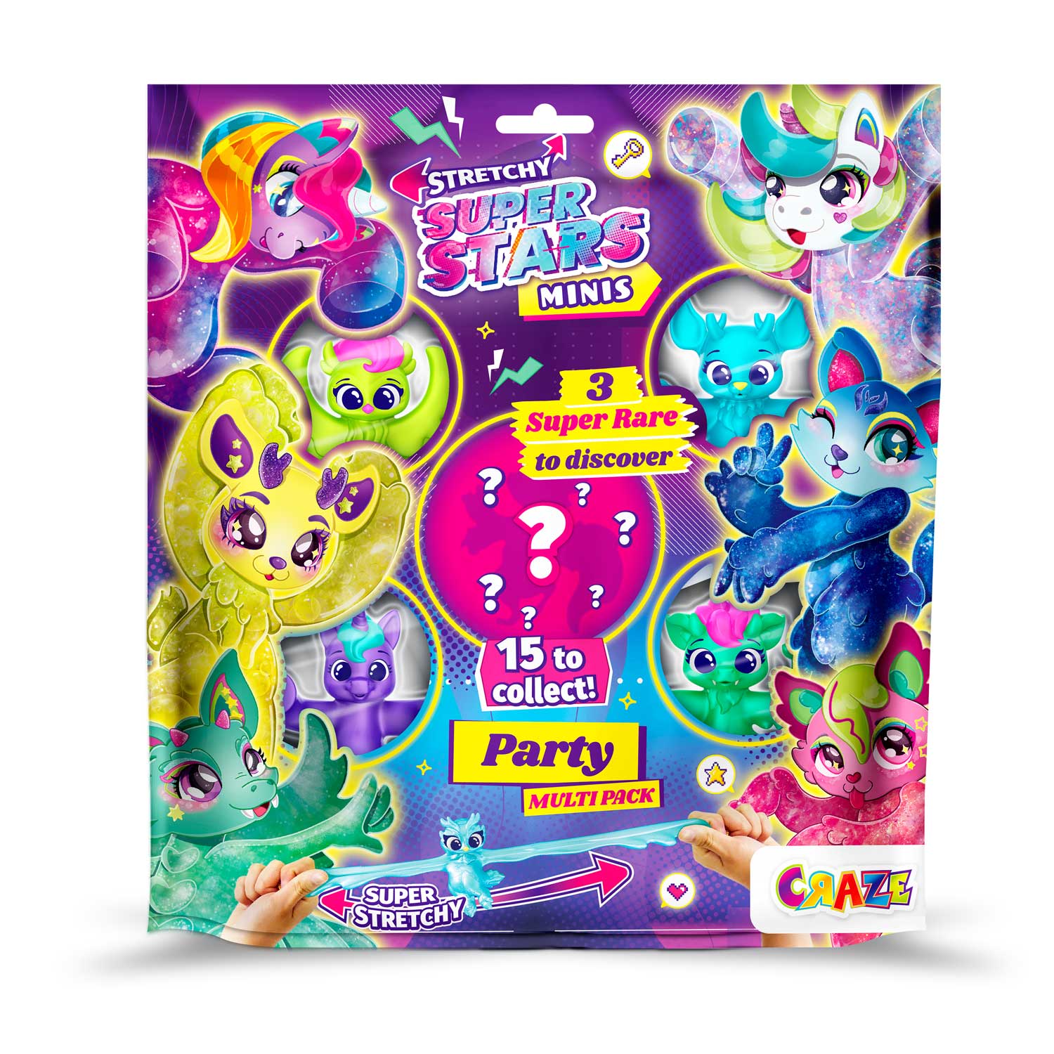 STRETCHY SUPERSTARS - Minis Multipack Party – CRAZE TOYS